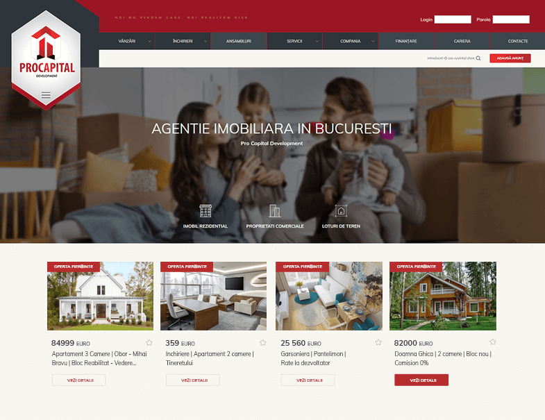 Portfolio de proiectare, dezvoltare si promovare a site-urilor in Moldova