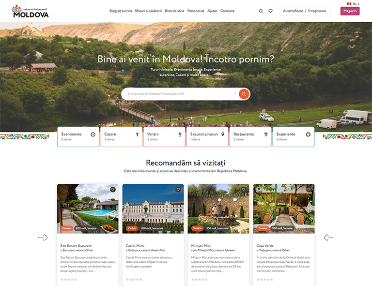 Portfolio de proiectare, dezvoltare si promovare a site-urilor in Moldova