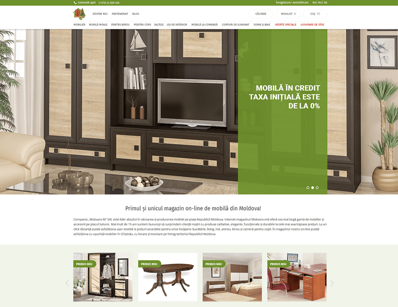 Portfolio de proiectare, dezvoltare si promovare a site-urilor in Moldova