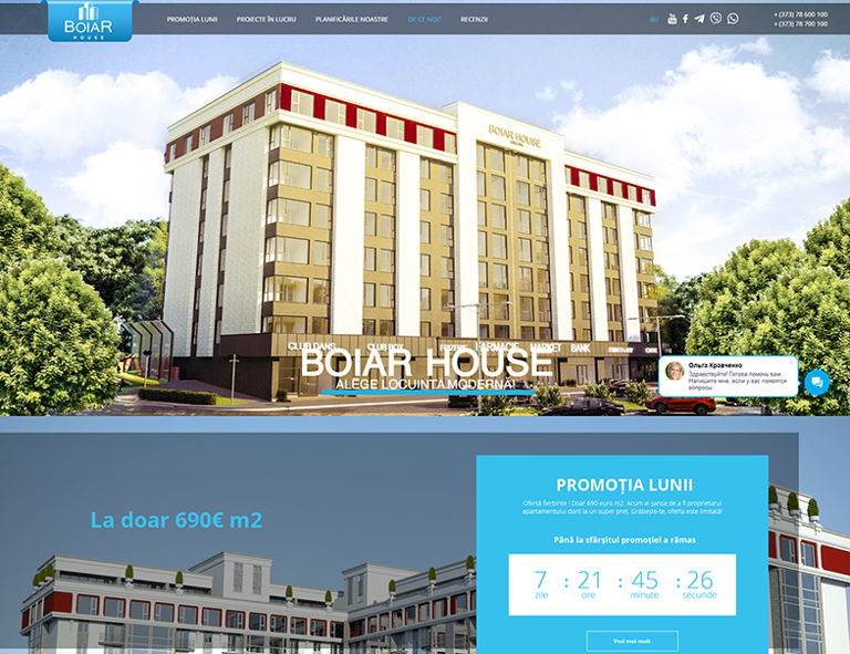 Portfolio de proiectare, dezvoltare si promovare a site-urilor in Moldova