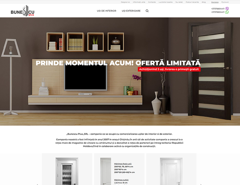 Portfolio de proiectare, dezvoltare si promovare a site-urilor in Moldova