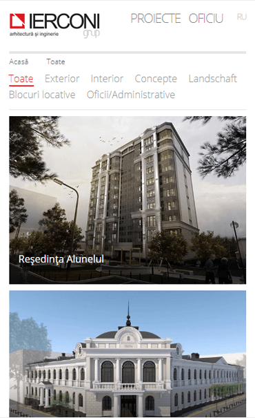 Portfolio de proiectare, dezvoltare si promovare a site-urilor in Moldova